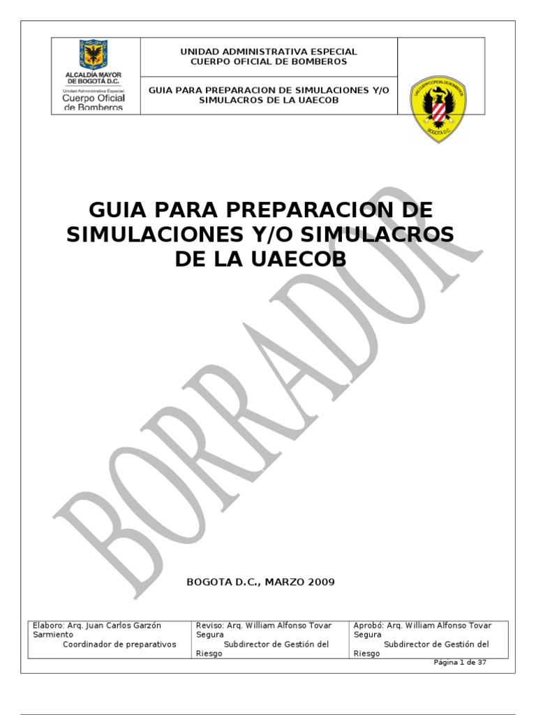 Anexo O-7 Guia para Preparacion de Simulaciones y Simulacros Internos | PDF | Simulación ...