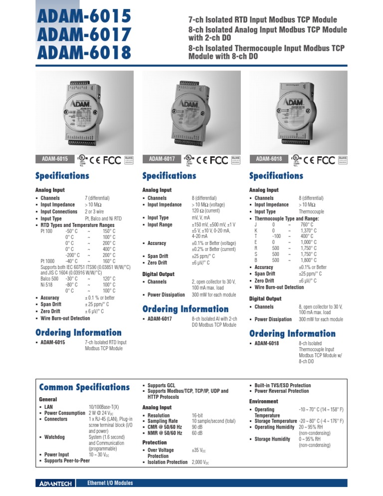 ADAM-6017_DS20110819104118 | Thermocouple | Analog Signal