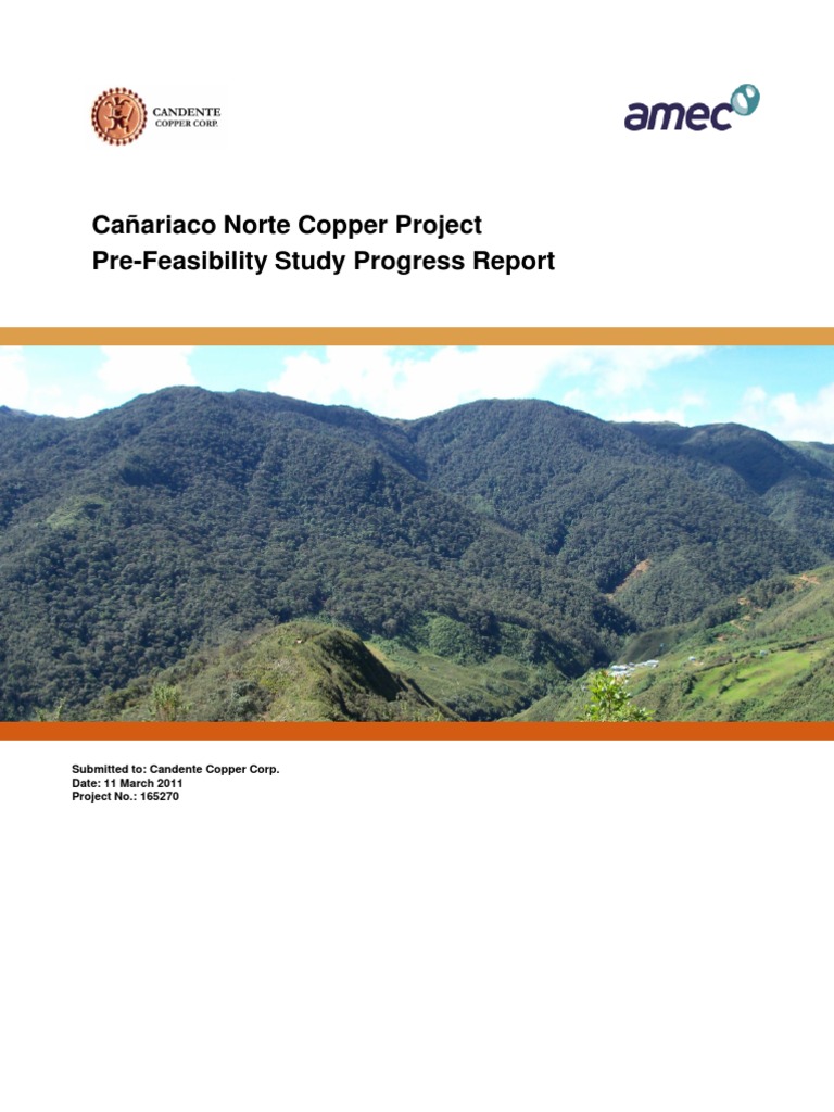 Canariaco PFS | PDF | Mining | Dam