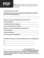 Debate Chairperson Script | PDF | Public Speaking | Government