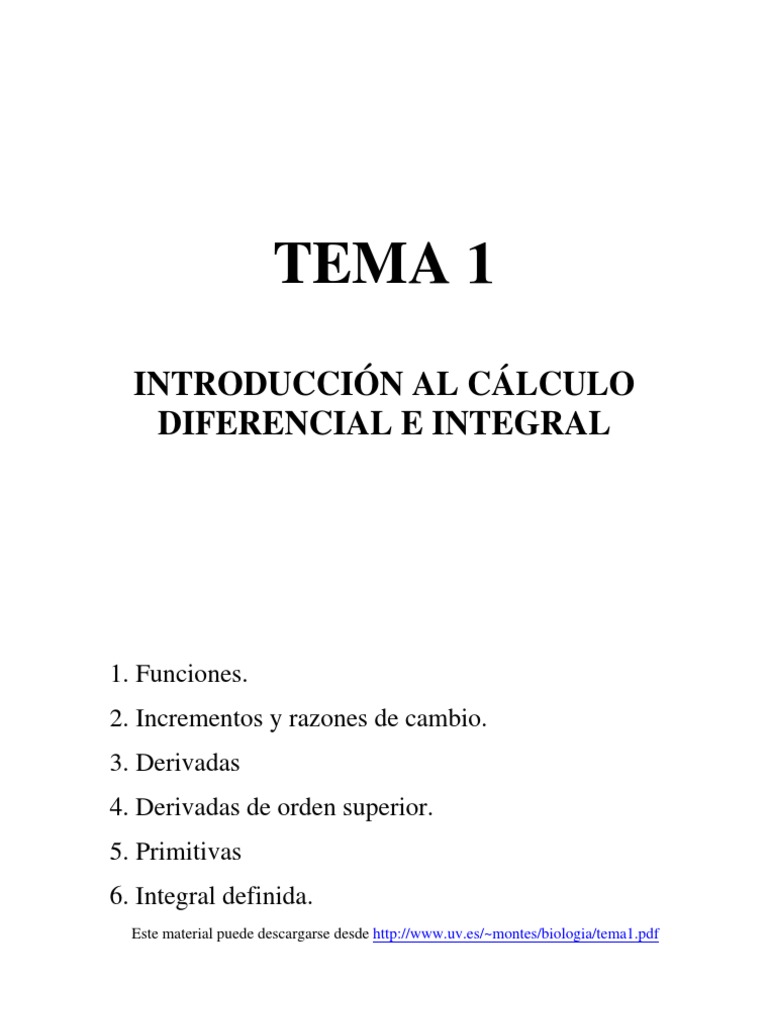 Introduccion Al Cálculo Diferencial e Integral | PDF | Integral | Derivado