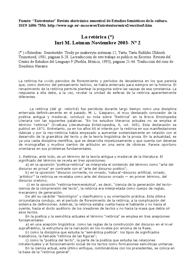 La Retórica | PDF | Filosofía