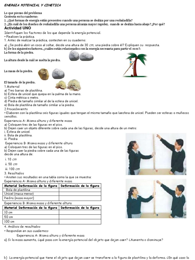 Energia Potencial y Cinetica | PDF