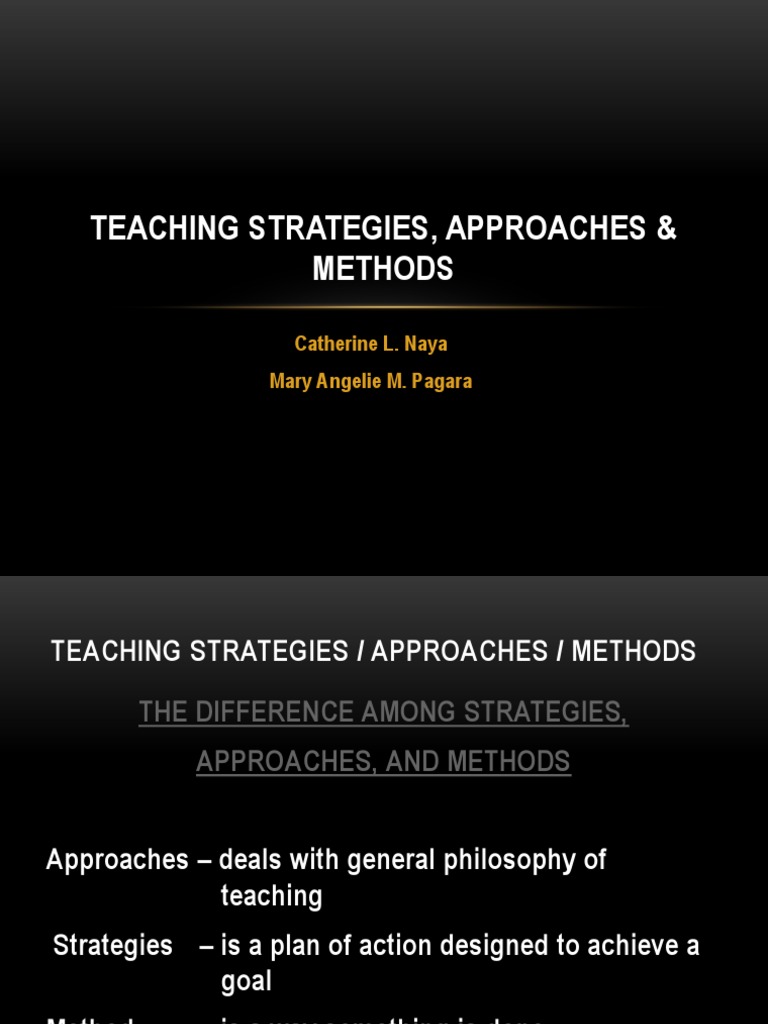 Teaching Strategies and Approaches Explained | PDF | Scientific Method ...