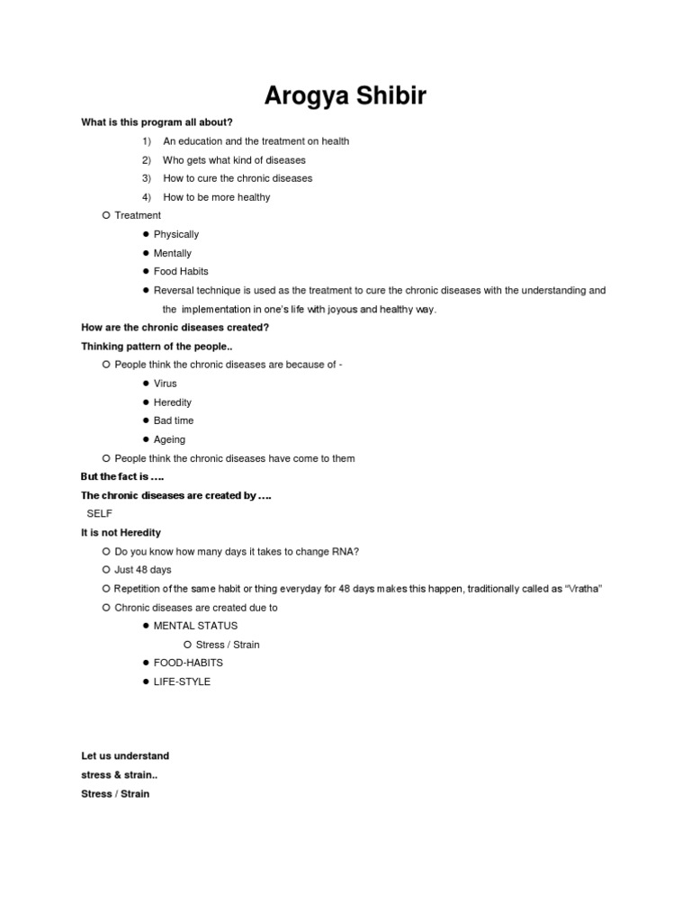 Arogya Shibir | Download Free PDF | Prana | Stress (Biology)