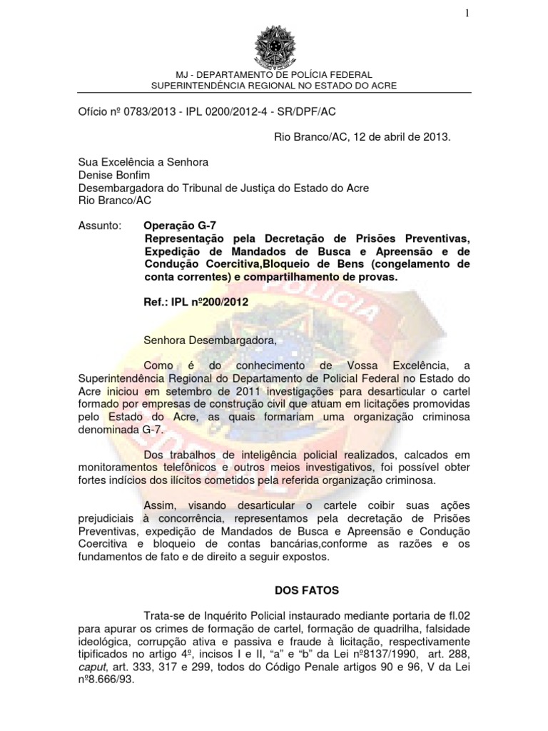 G-7 Relatório da Polícia Federal