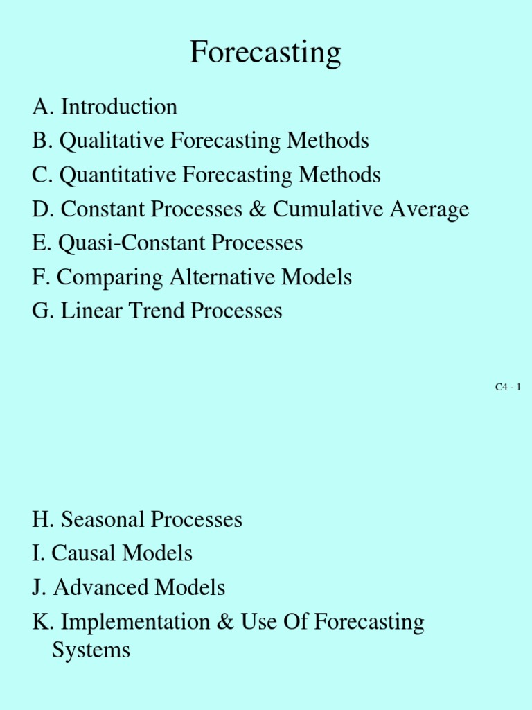 Forecasting | PDF