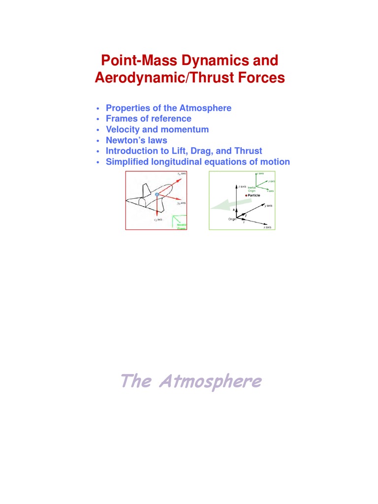 Lec 2 Point Mass Dynamics | PDF | Lift (Force) | Drag (Physics)