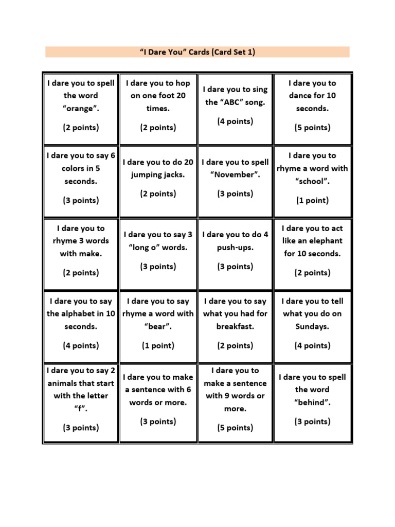 ESL Games: "I Dare You" | PDF