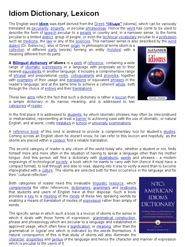 Dictionary of Idioms | PDF | Idiom | Phrase