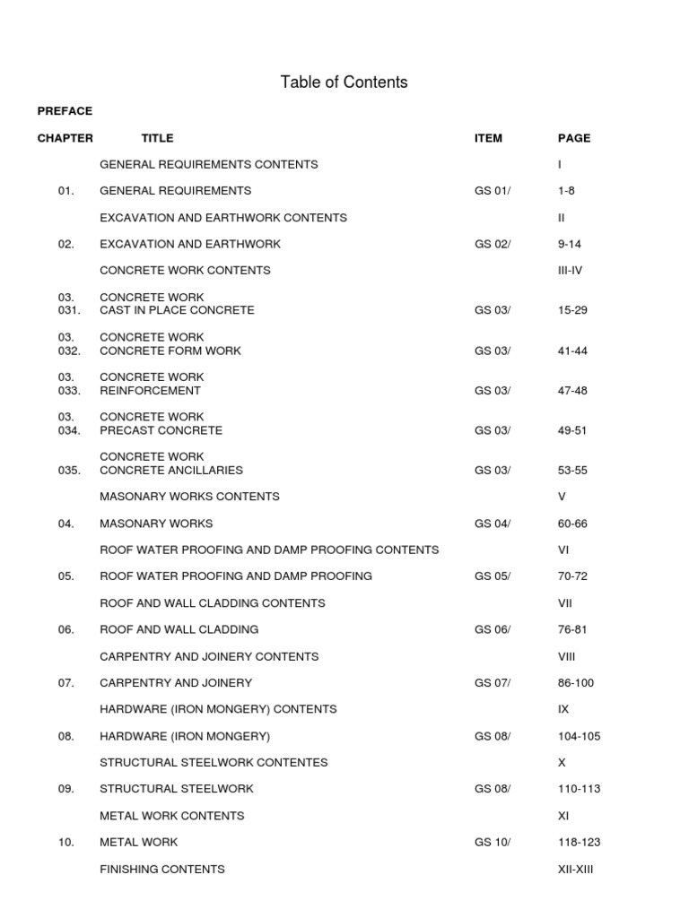 Tech Spec & Method of Measurement Batcoda With Table of Cont | PDF ...
