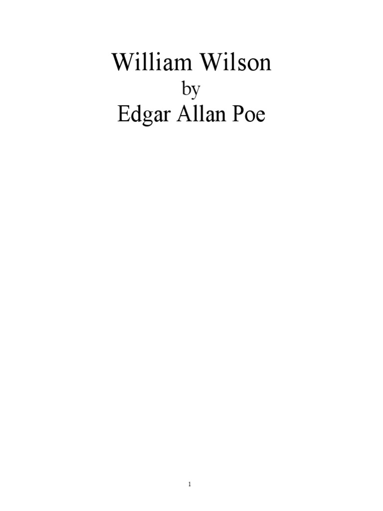 William Wilson | PDF