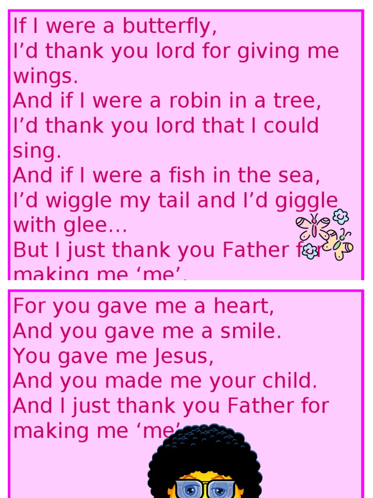If I Were a Butterfly Lyrics | PDF