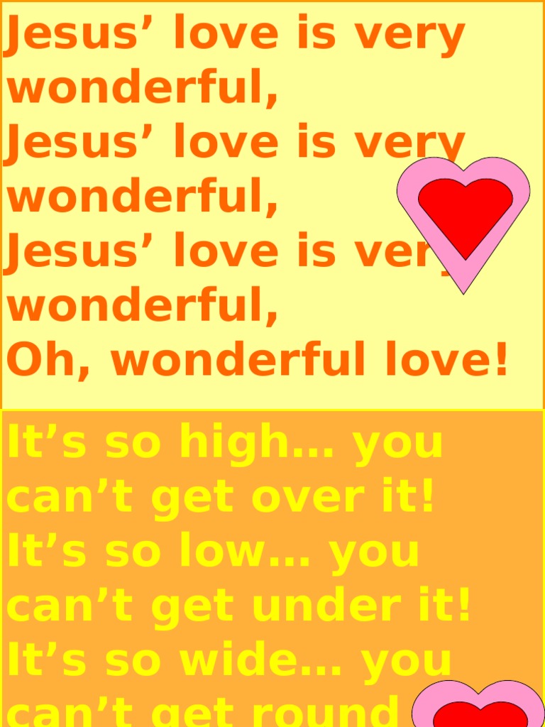 Hymn - Jesus' Love Is Very Wonderful | PDF