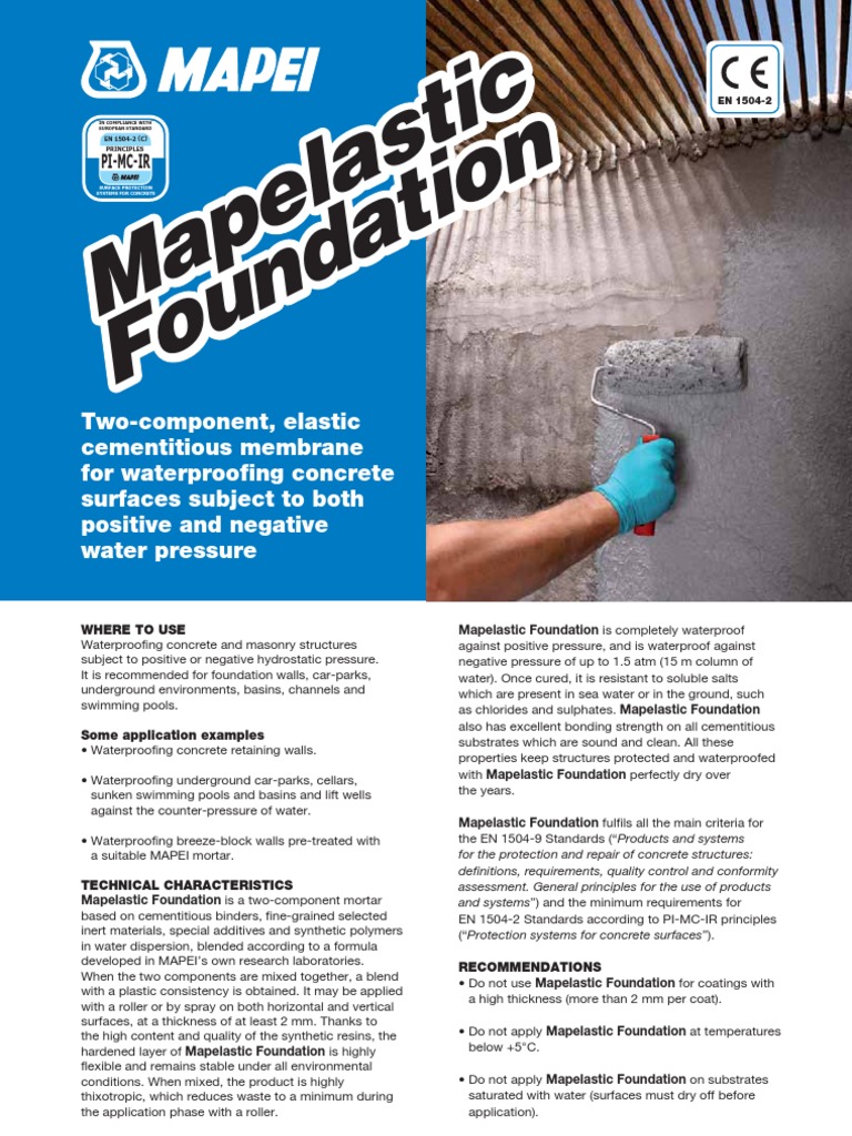2069 Mapelastic Foundation Gb NoRestriction | Concrete | Mortar (Masonry)