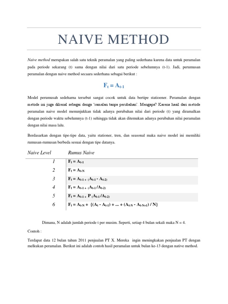 Naive Method | PDF