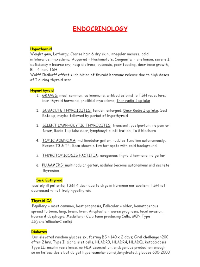 Endocrinology | PDF | Thyroid | Hypothyroidism