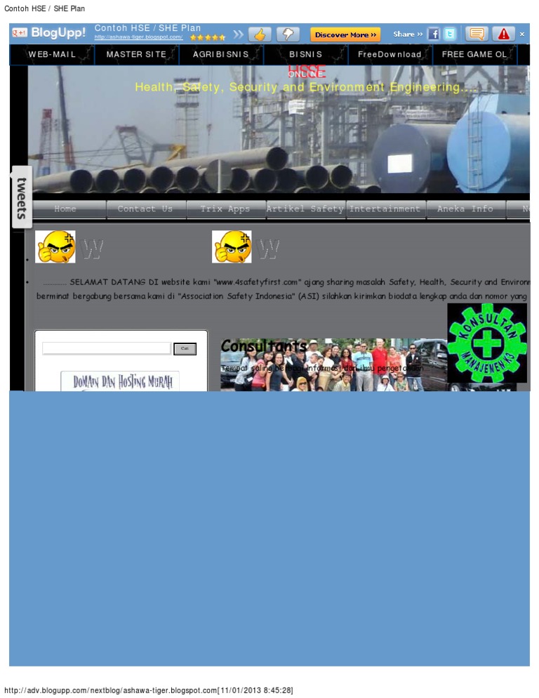 Contoh HSE - SHE Plan | PDF