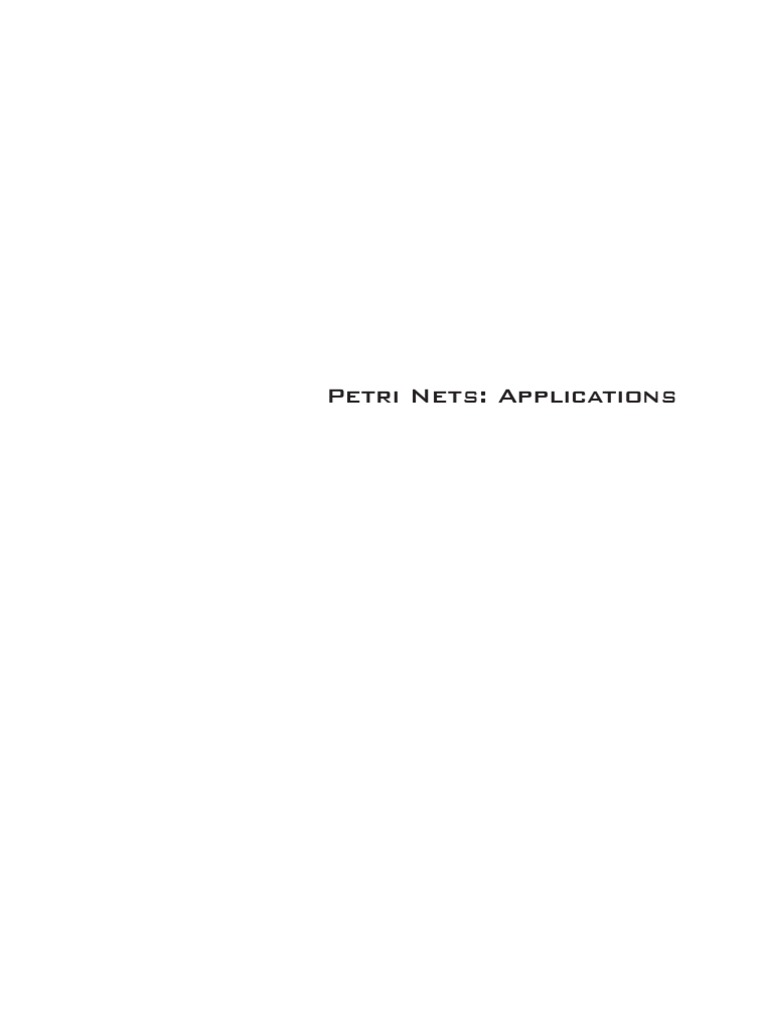 Petri Nets - Applications | PDF | Quality Of Service | Computer Network