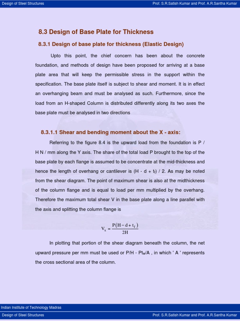 Steel Base Plate Design Guide | PDF