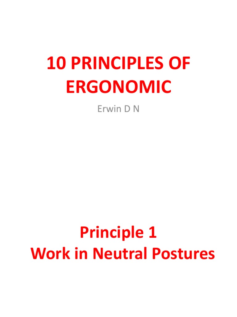 10 Basic Principles of Ergonomic | PDF | Nature