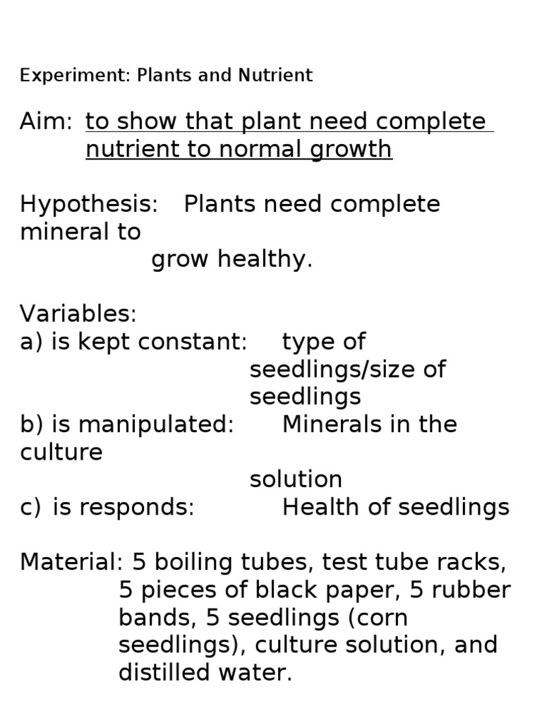 Essential Nutrients for Plant Growth | PDF