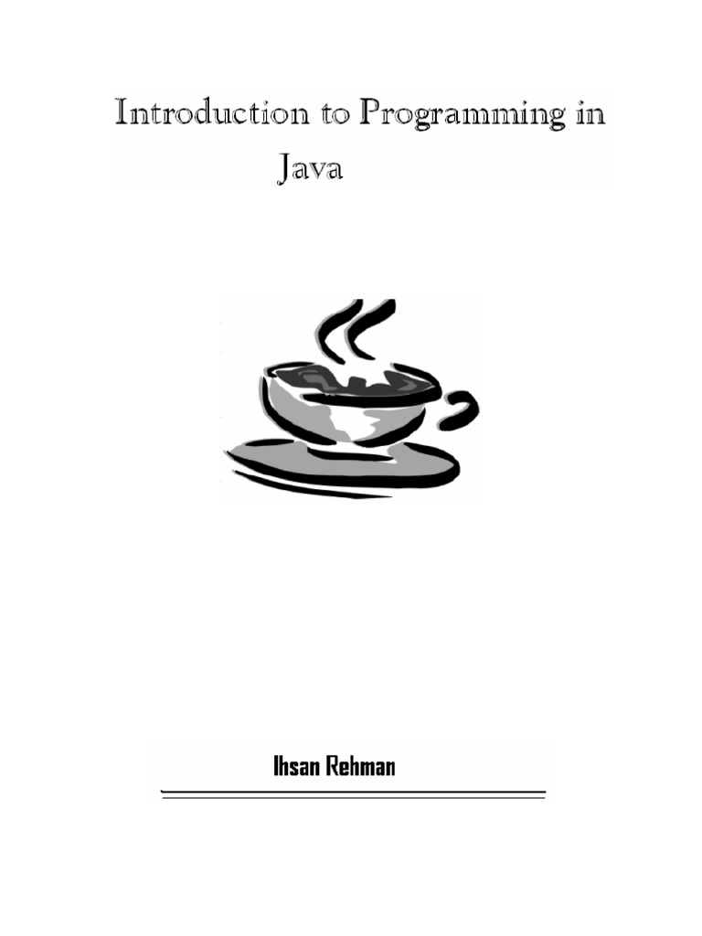 Ihsan Rehman Java Introduction | PDF | Data Type | Method (Computer ...