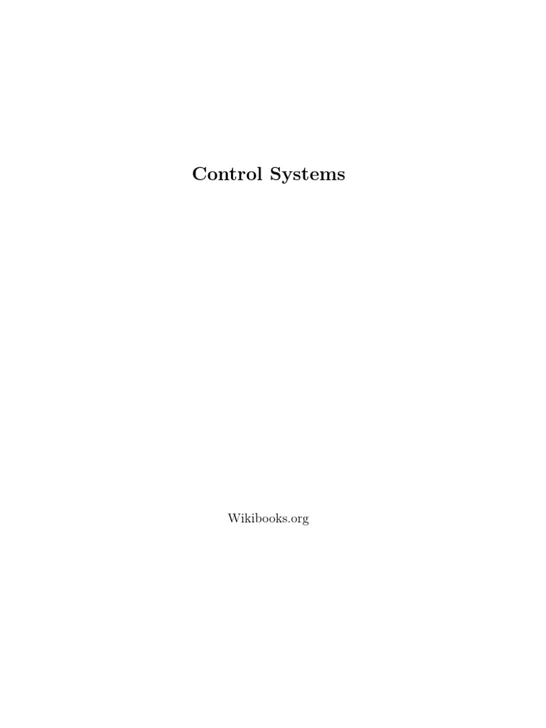 Control Systems Theory | PDF | Control Theory | Systems Theory