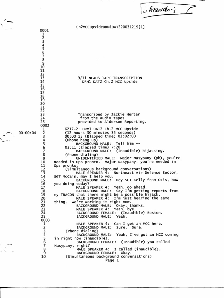 NYC Box 3 Neads-Conr-Norad FDR - Transcript - Neads Channel 2 MCC ...