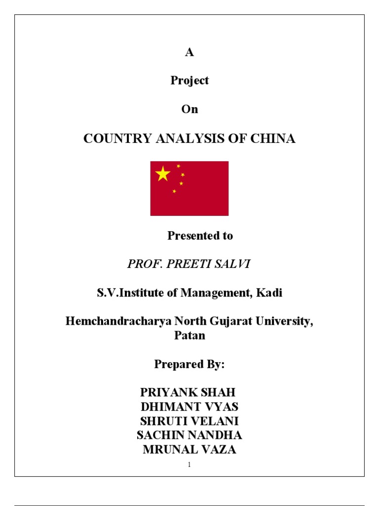 Country Analysis of China | PDF | Renminbi | Cereals