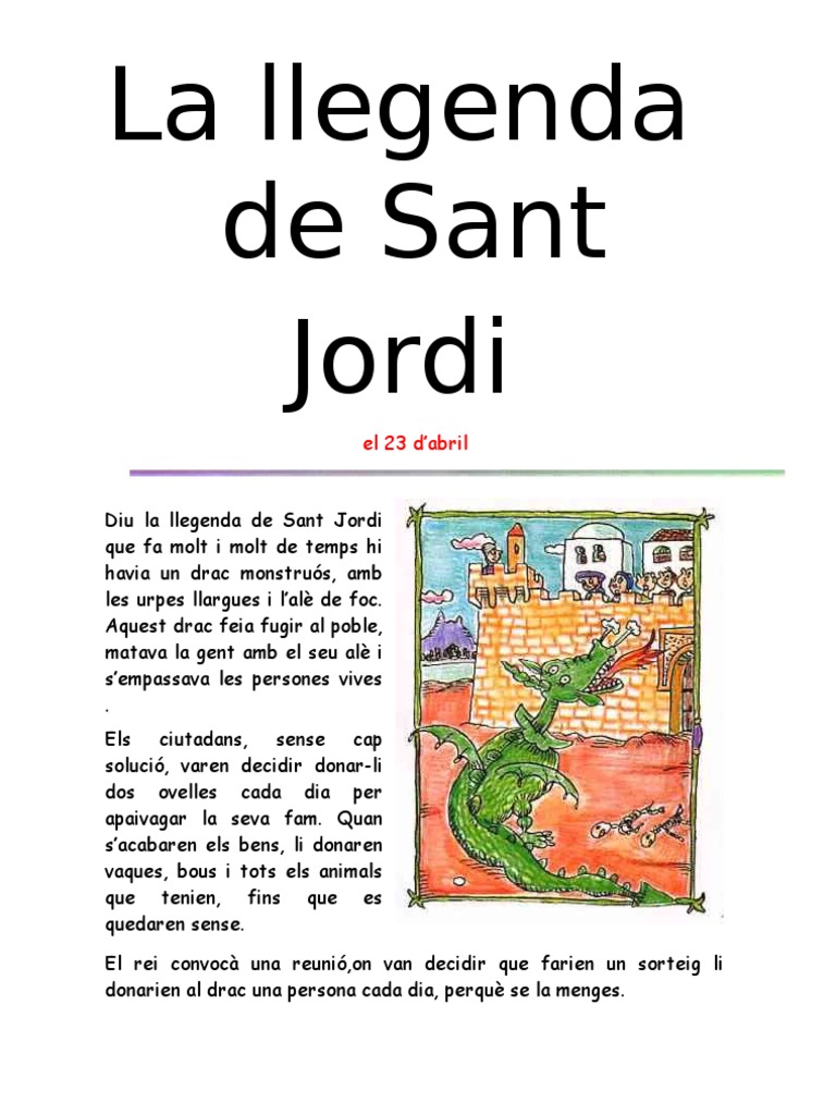 La Llegenda de Sant Jordi | PDF