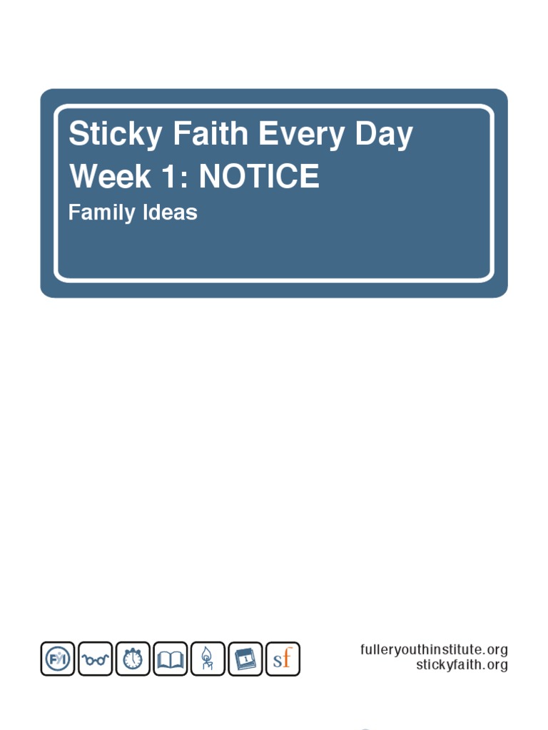 Sticky Faith Family Ideas | PDF | Last Supper | Adolescence