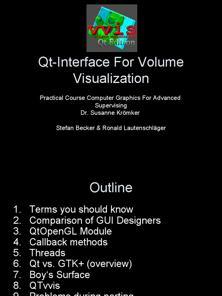 Qt-Interface For Volume Visualization | PDF | Graphical User Interfaces | Thread (Computing)