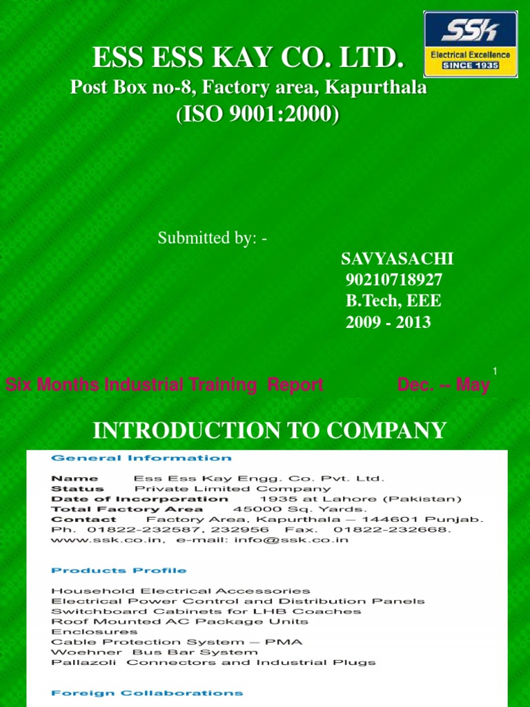 ESS ESS KAY ENGG. CO. LTD, Kapurthala | Download Free PDF | Ac Power ...