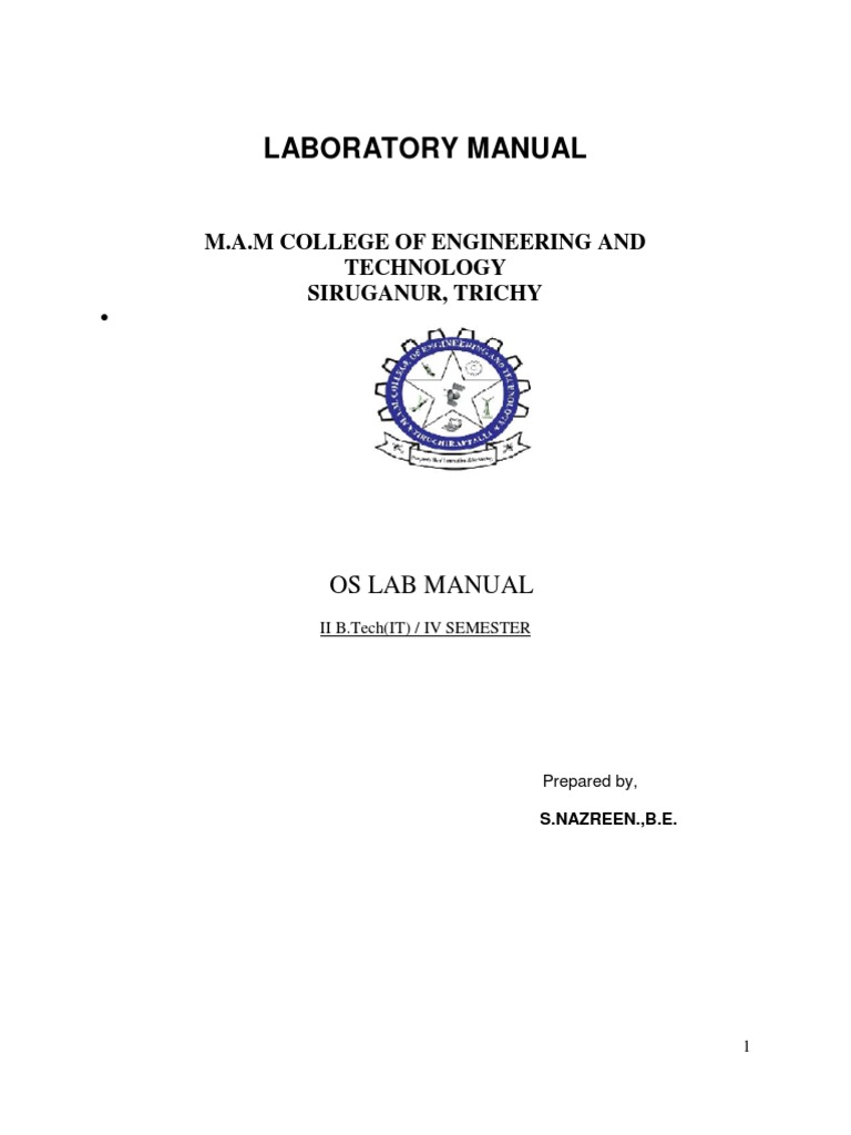 Os Lab Manual Computer Engineering Computer Programming Free 30 Day Trial Scribd