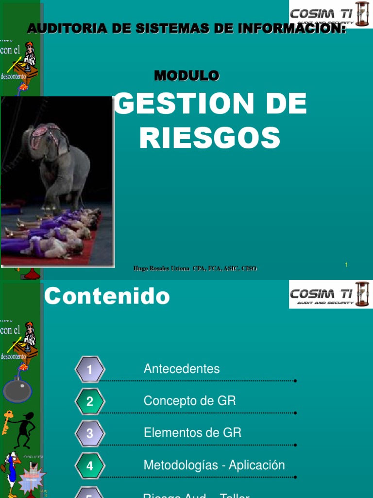 Risk Management Presentation CISA-ISACA | PDF | Cobit | Riesgo