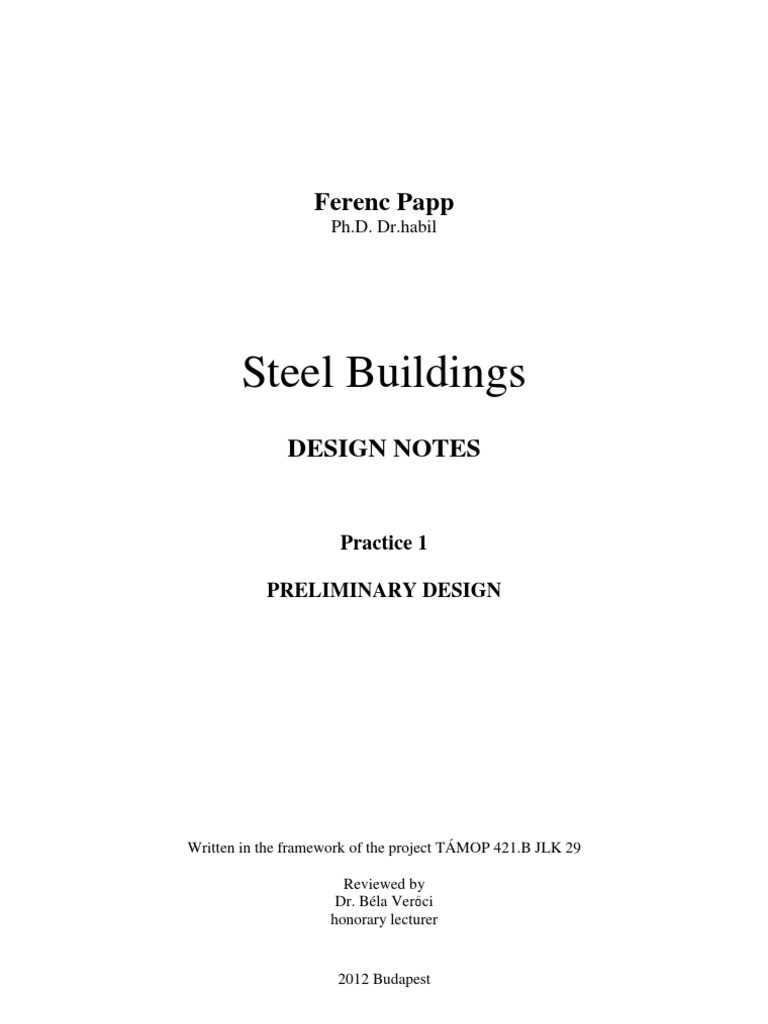Steel Structure Preliminary Design Guide | PDF | Beam (Structure ...