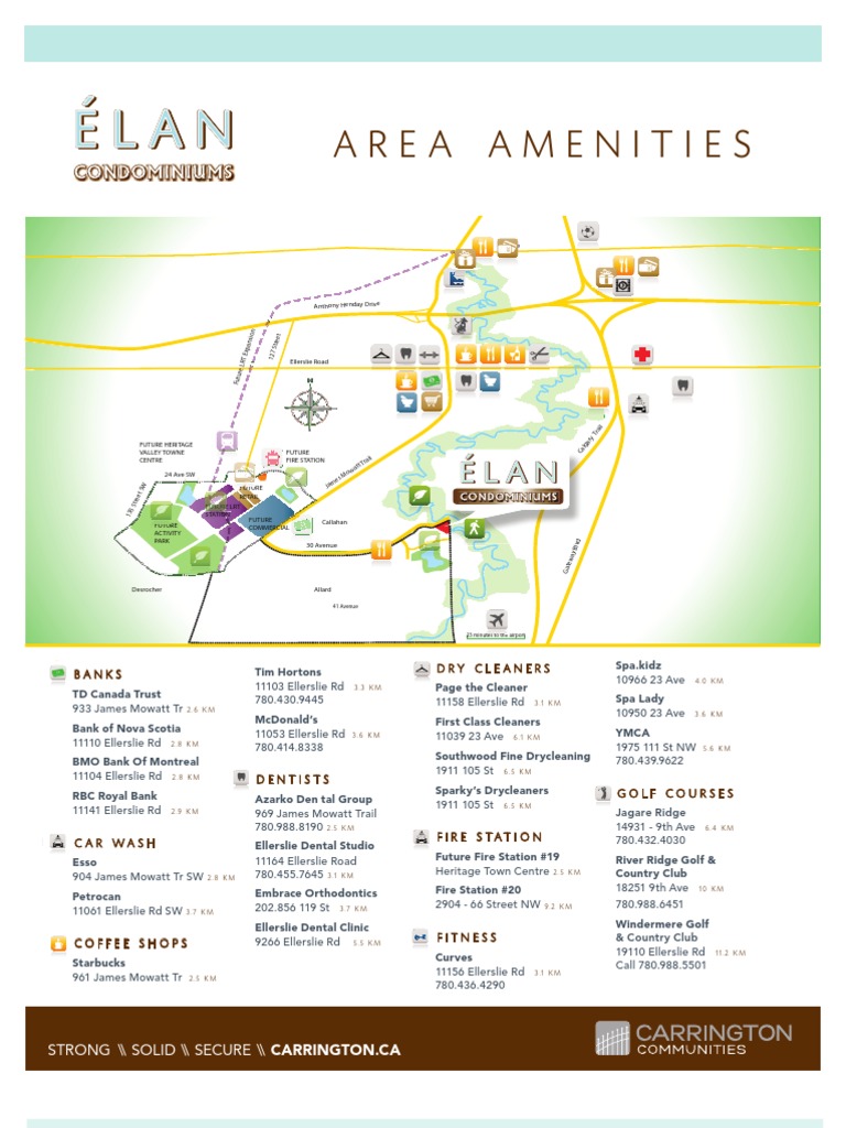 FINAL - Elan Amenities Sheet - 13MAY13 Web | PDF | Health Care | Wellness