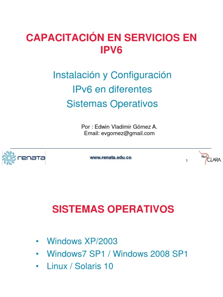 01 Instalacion y Configuracion IPv6 | PDF | Yo Pv6 | Dirección IP