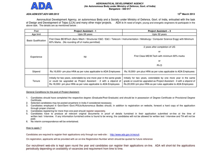 ADA:ADM:EST:ADV-089:2013: Register Separately | PDF