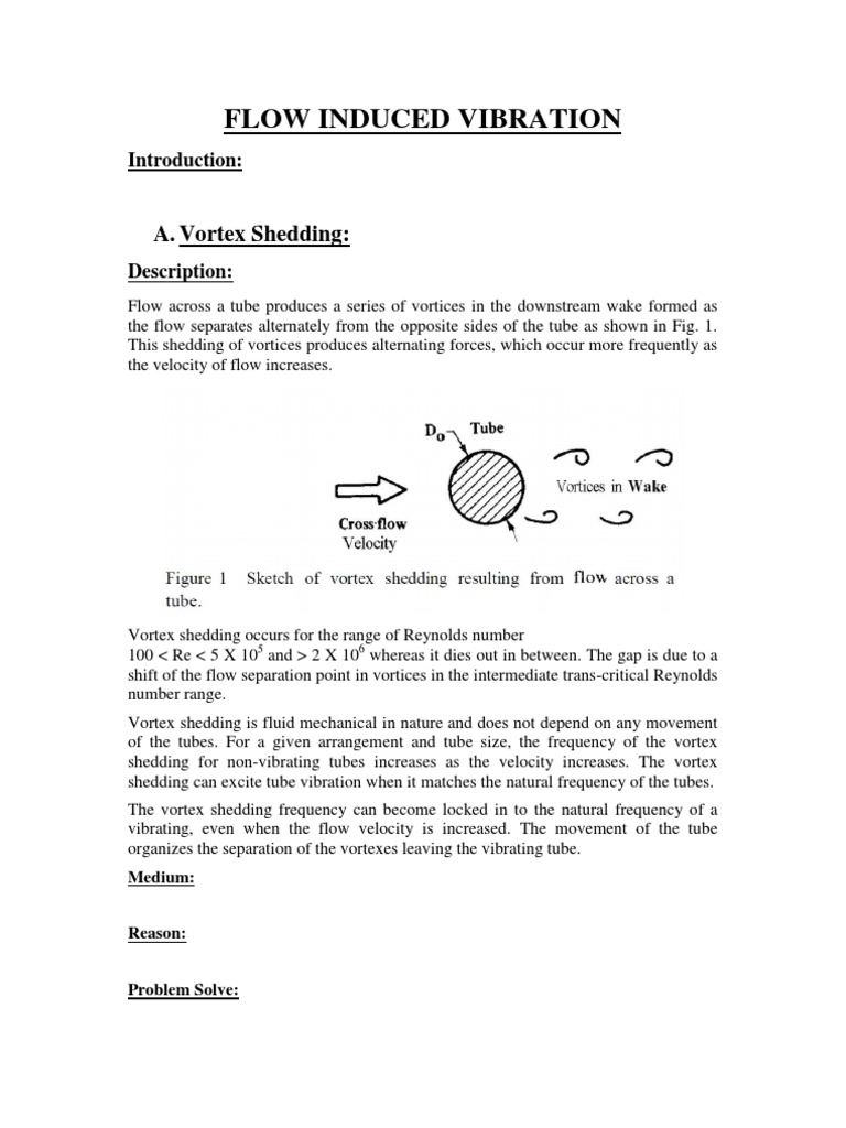 Flow Induced Vibration