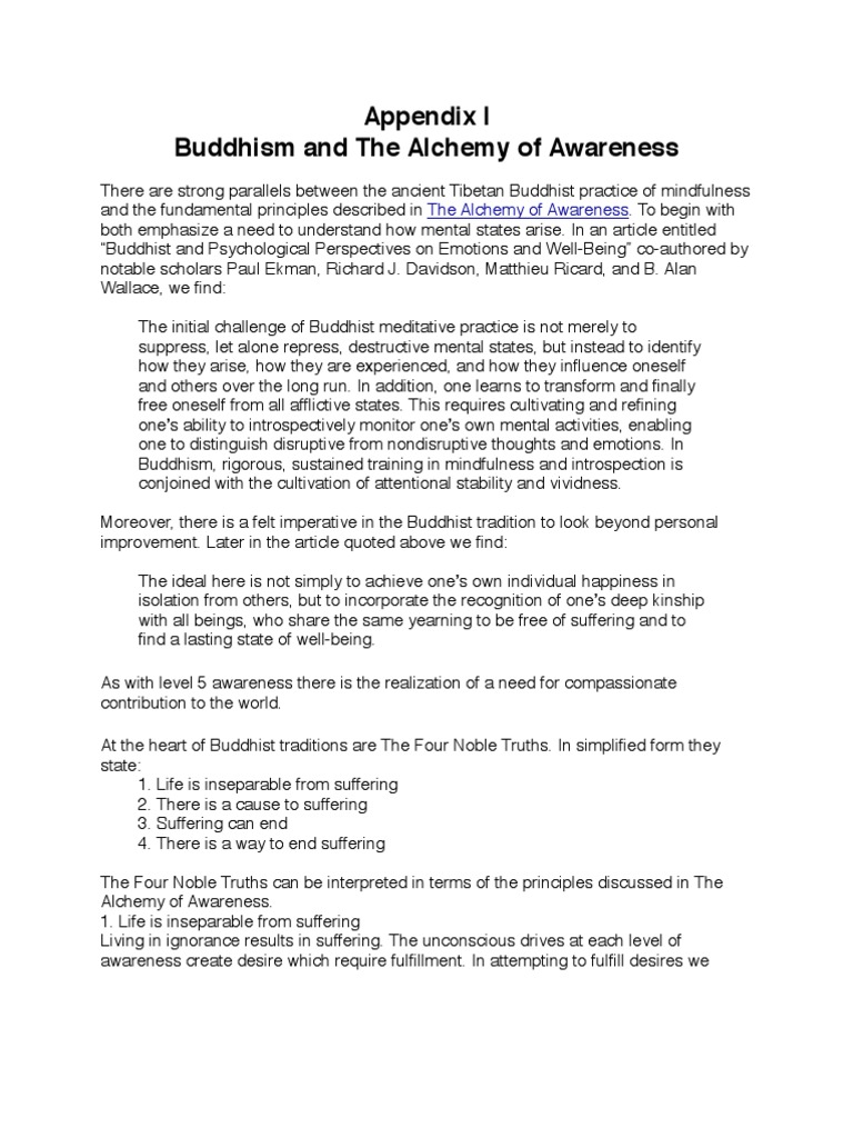 Buddhism and The Alchemy of Awareness | PDF | Noble Eightfold Path ...