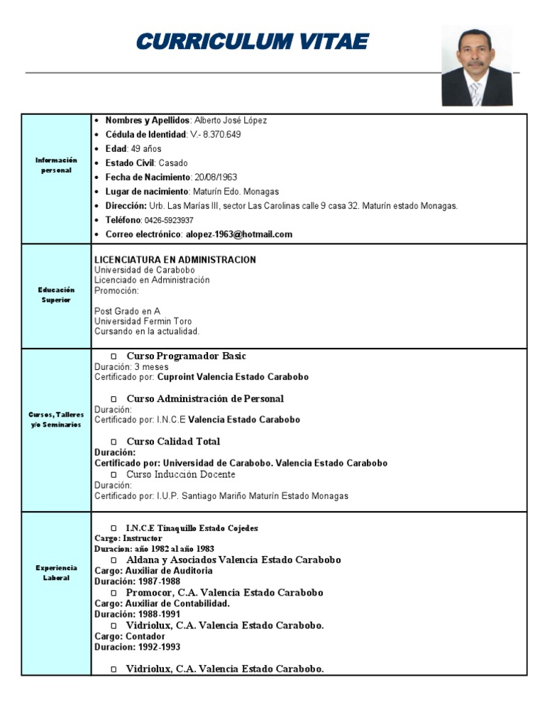 Curriculum Vitae Alberto Lopez | PDF