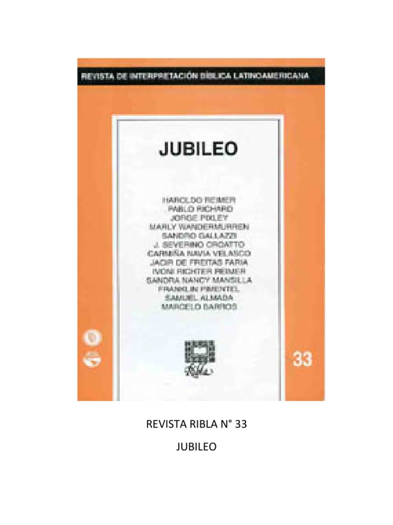 Ribla 33 Jubileo | PDF | orador del Señor | Shabat