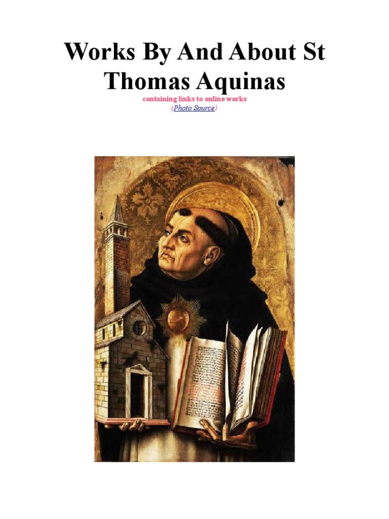 Online Works by and About ST Thomas Aquinas | PDF | Thomas Aquinas ...