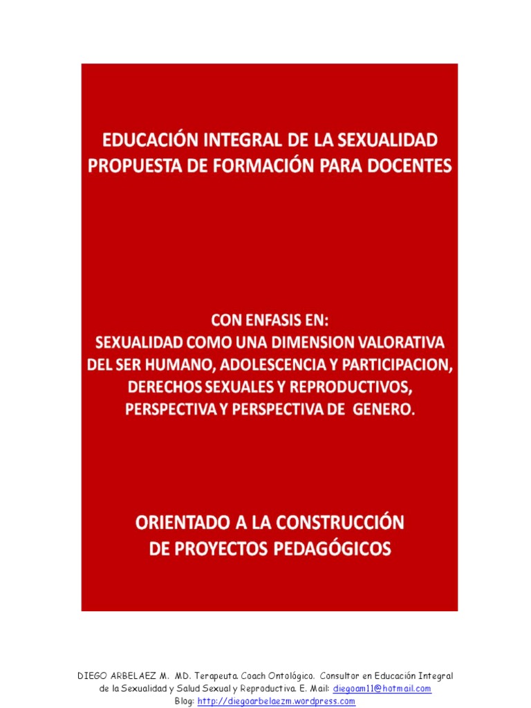 Educación Integral De La Sexualidad Y Construcción De Ciudadanía Una