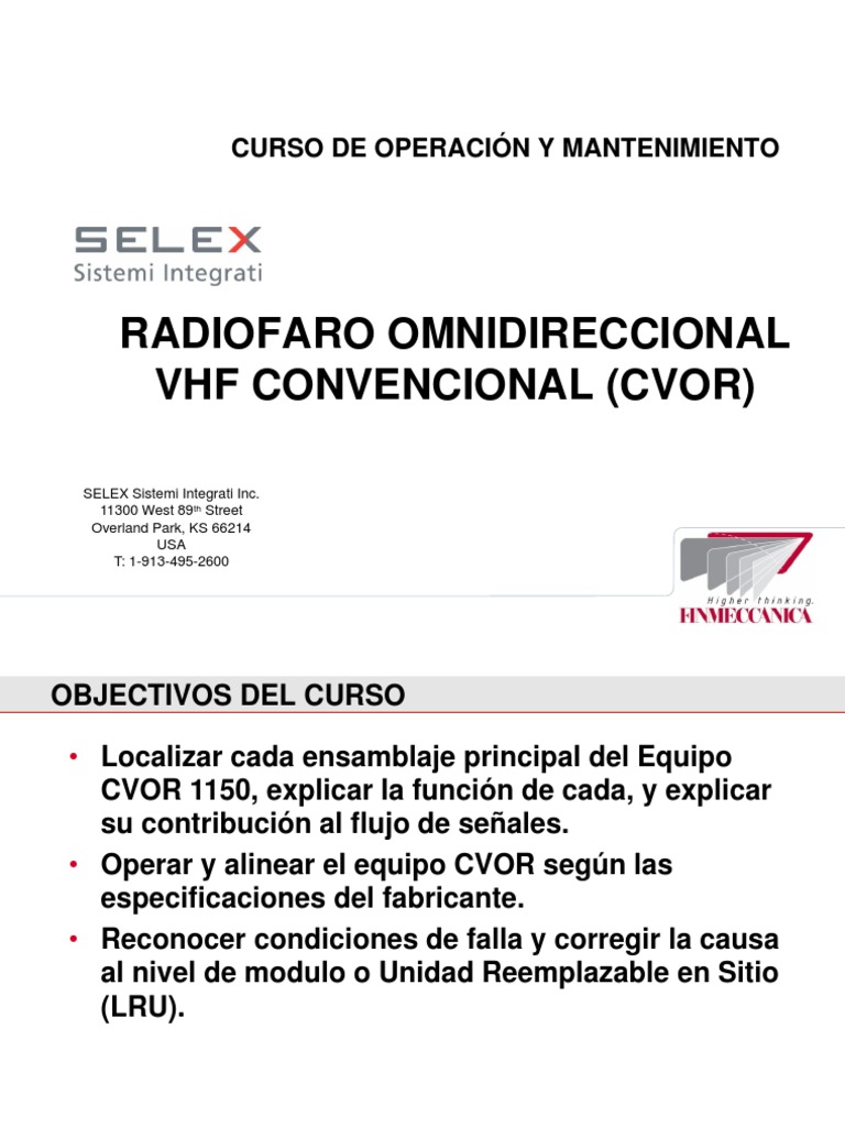 Curso de CVOR: Operación y Mantenimiento | PDF | Antena (Radio ...