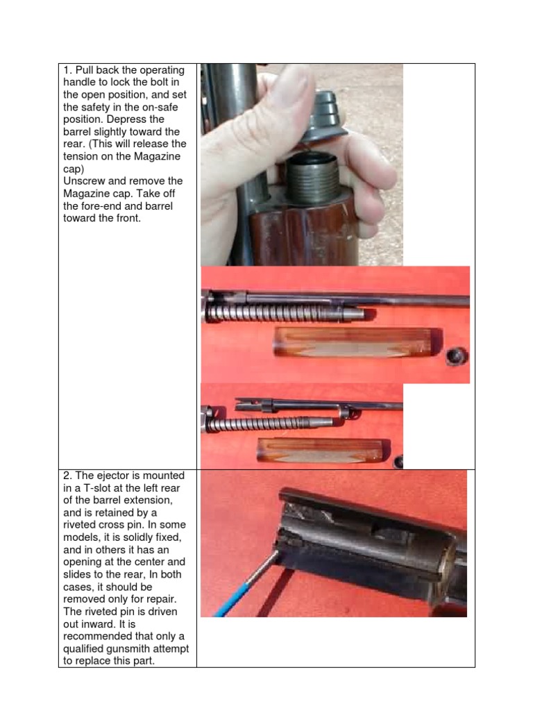 Browning Auto-5 Disassembly Guide | PDF | Firearms | Projectile Weapons
