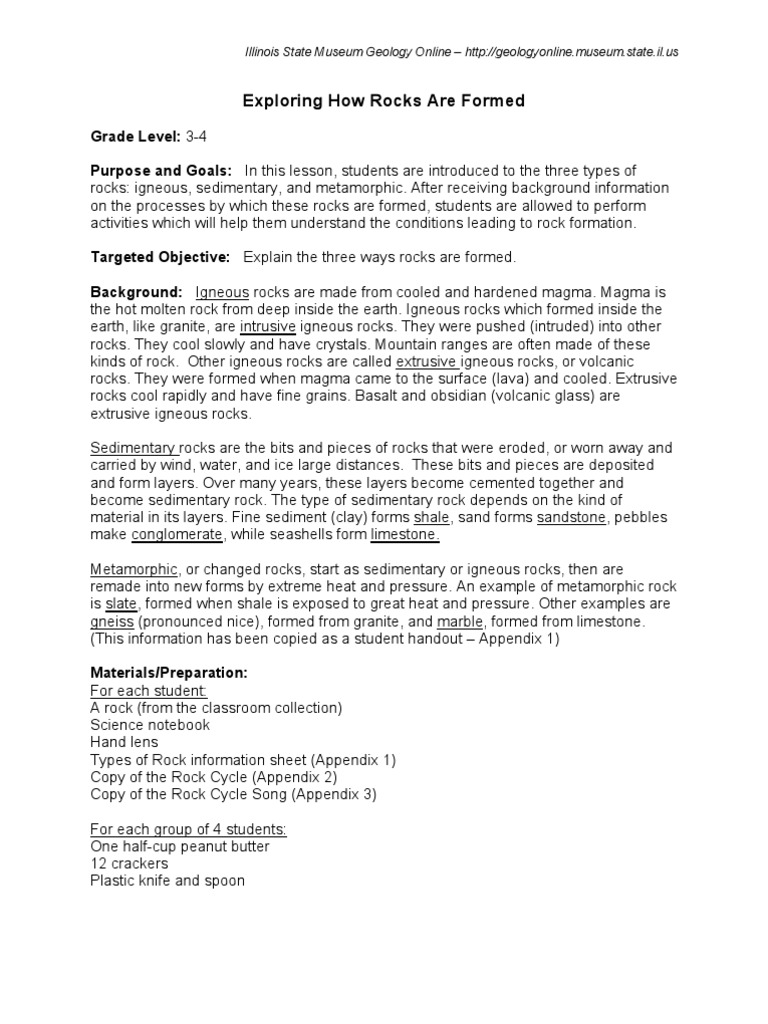 Rock Lesson | PDF | Rock (Geology) | Igneous Rock