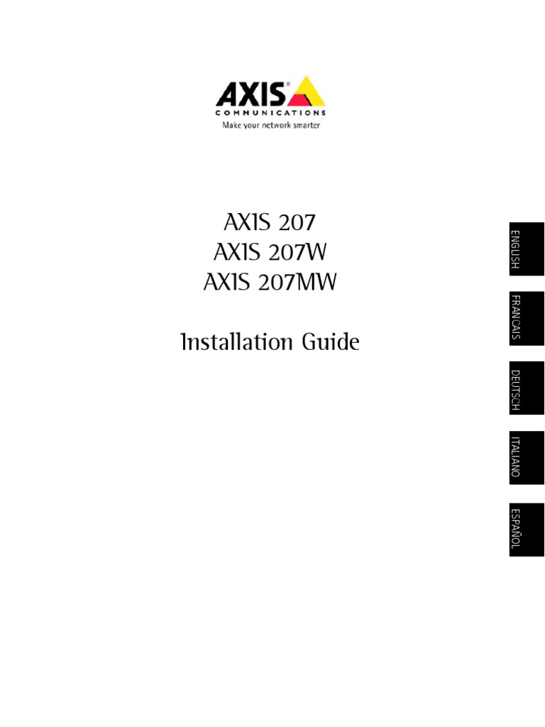 Axis 207 - Instrukcja Instalacji | PDF | Ip Address | Wireless Access Point